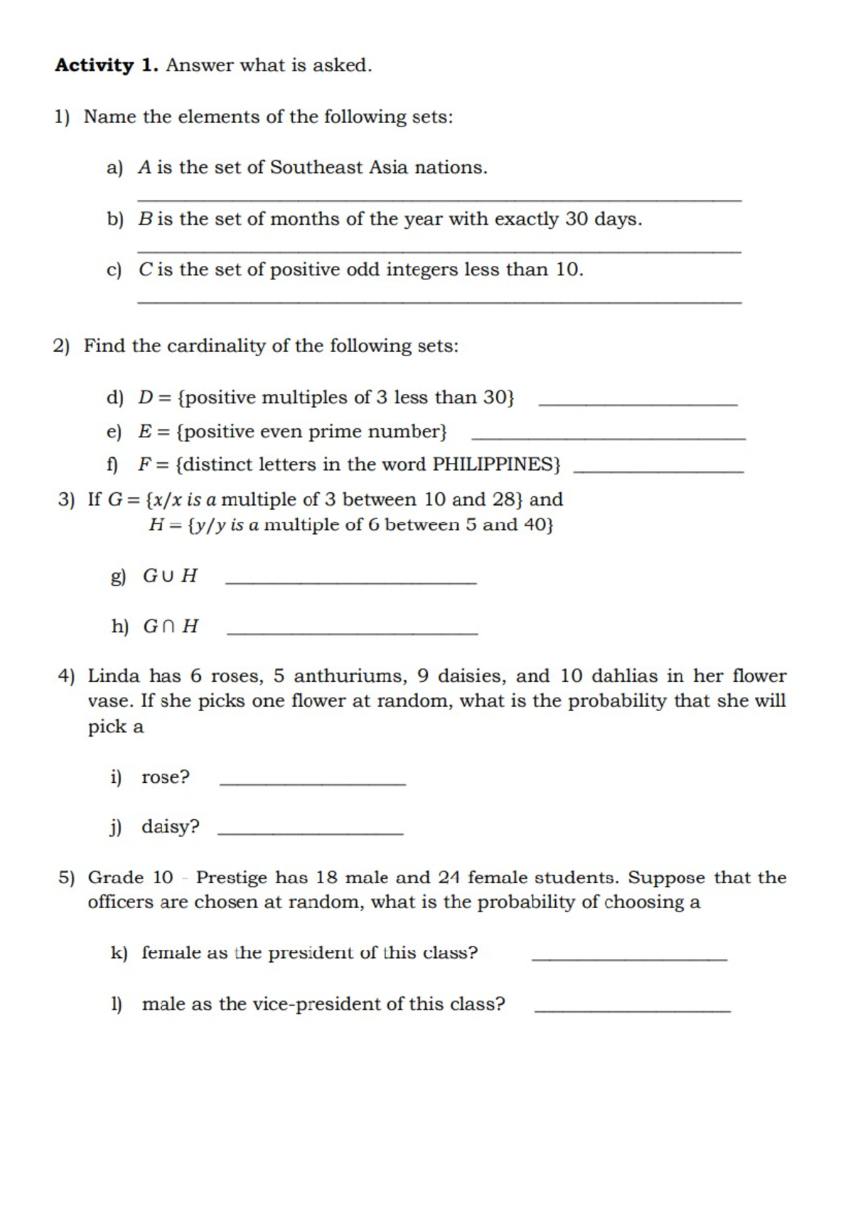 Activity FEB 28 2024 - Bsed Math - Studocu