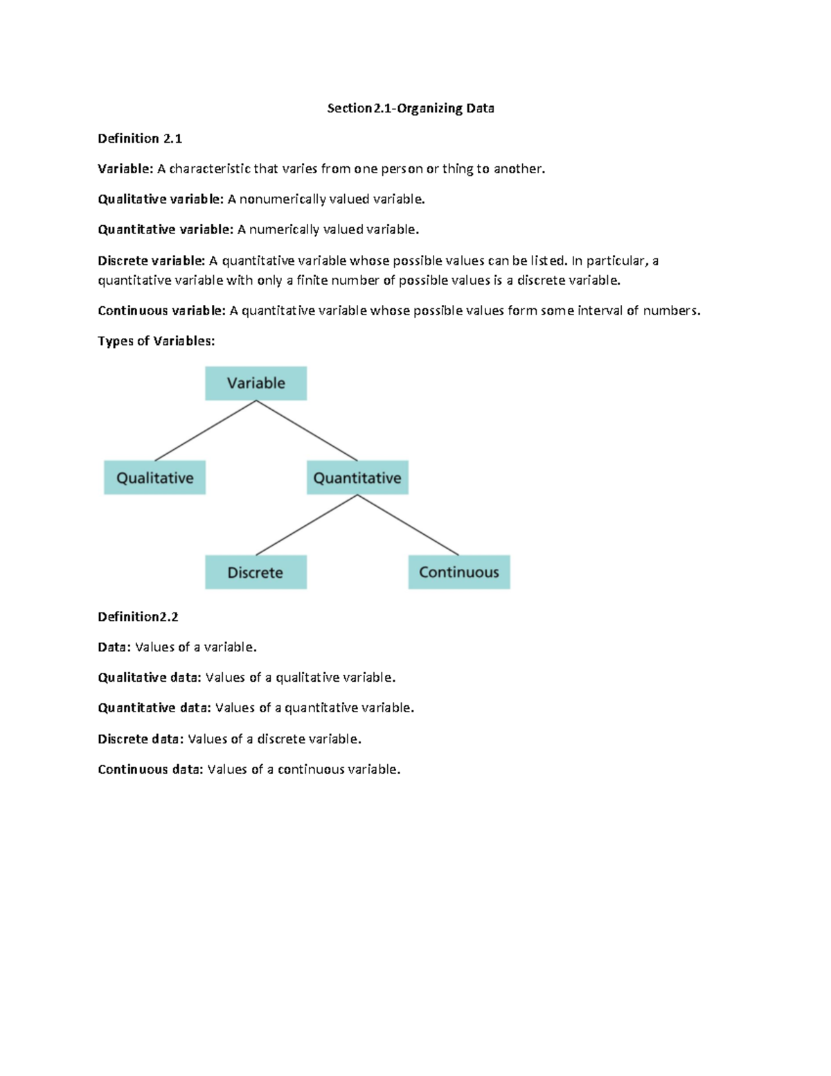 Section 2 - Instructor: Reena Mathur - Section2-Organizing Data ...
