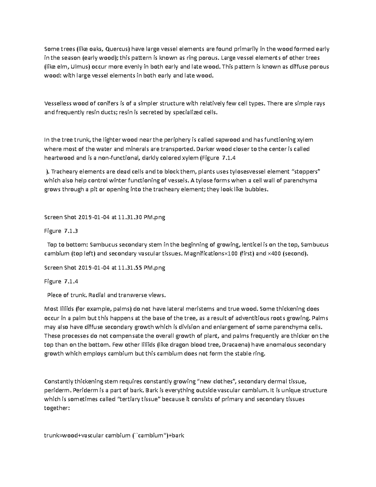 Doc8 - notes about trees and its origin - Some trees (like oaks ...