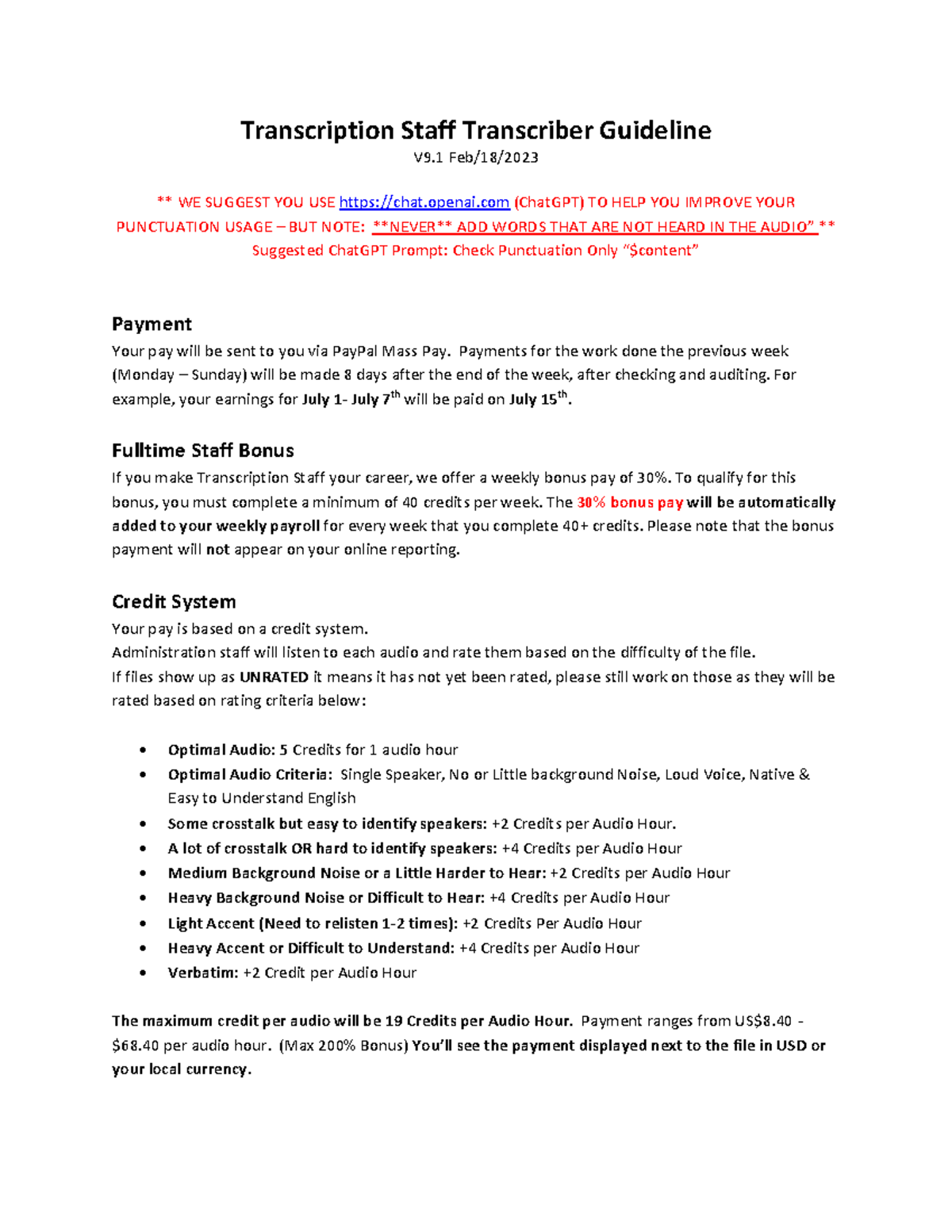 Transcriberguide - Guide - Transcription Staff Transcriber Guideline V9 ...