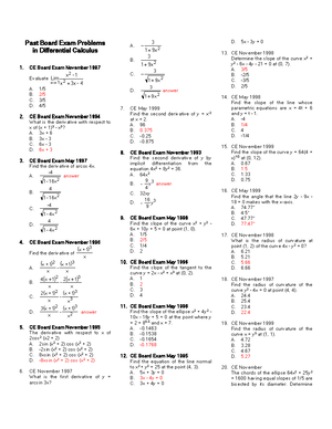Past Board Exam Problems in Math (all-in-one) - Past Board Exam ...