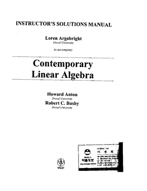 선형대수 7판 1장 짝수 답지(elementary-linear-algebra-7th-edition-larson-solutions ...