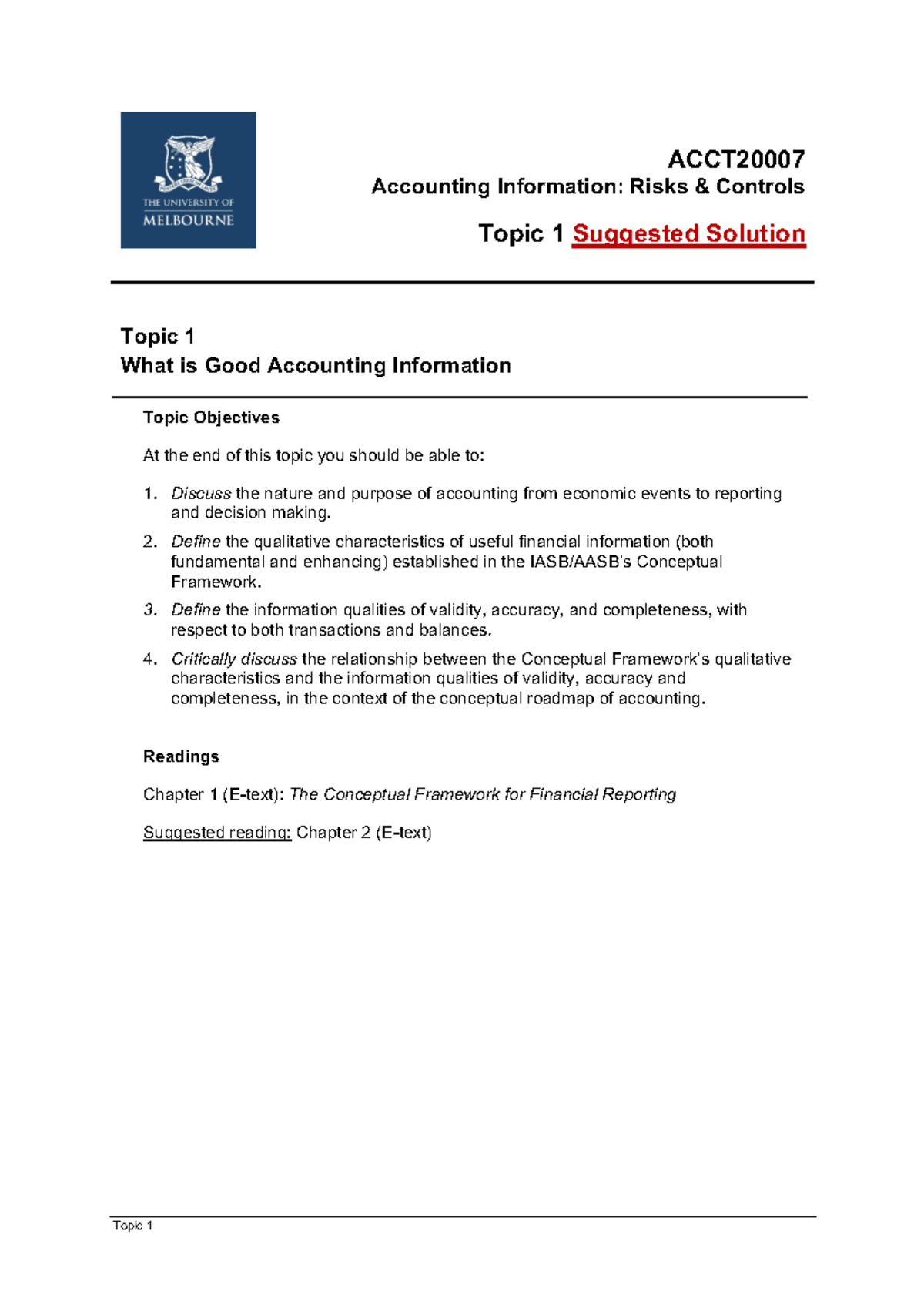 Acct2000 7 Tutorial Topic 1 Suggested Solution Warning Tt Undefined Function 32 Warning