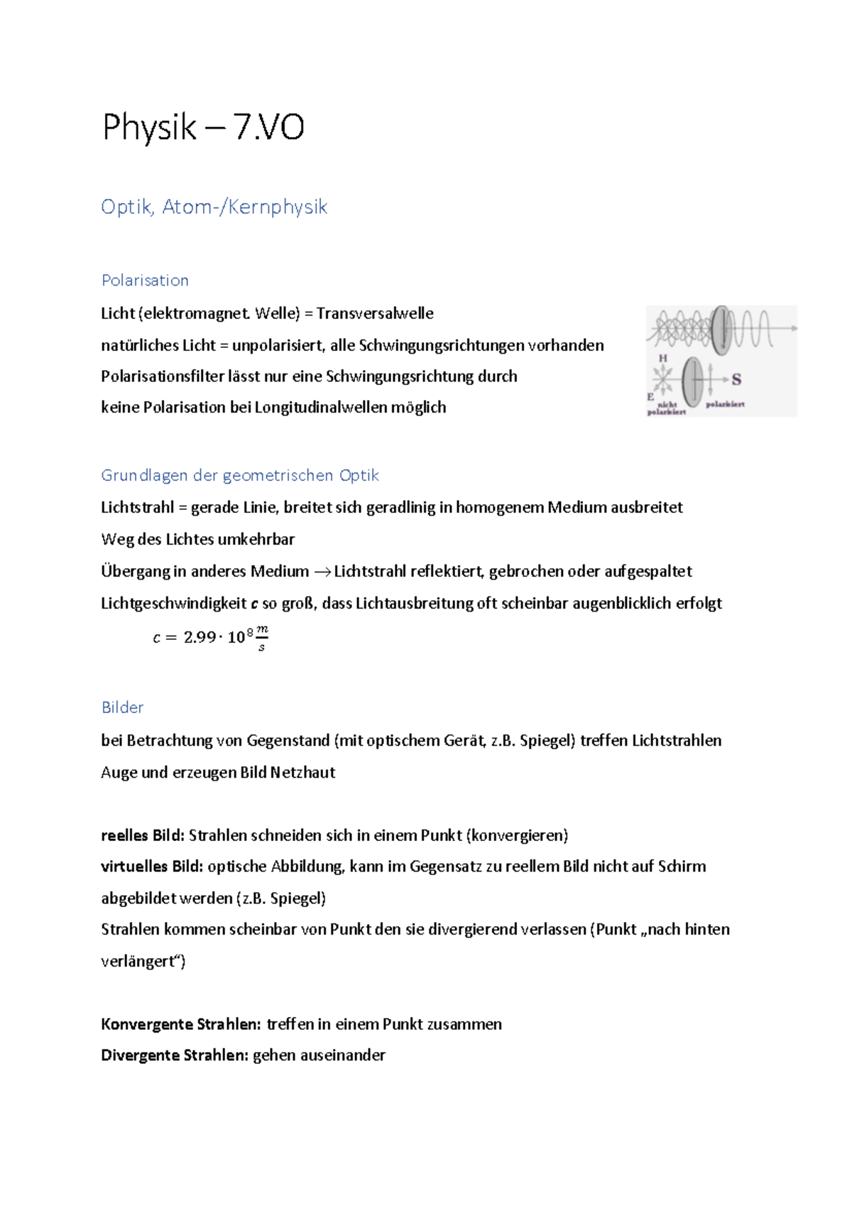 7 - Wintersemester 2021; Professor Paul Winkler - Physik 3 7 Optik, Atom-/Kernphysik ...