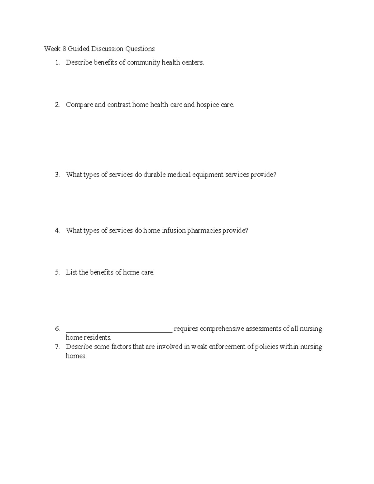 Week 8 Guided Discussion Questions - Week 8 Guided Discussion Questions ...