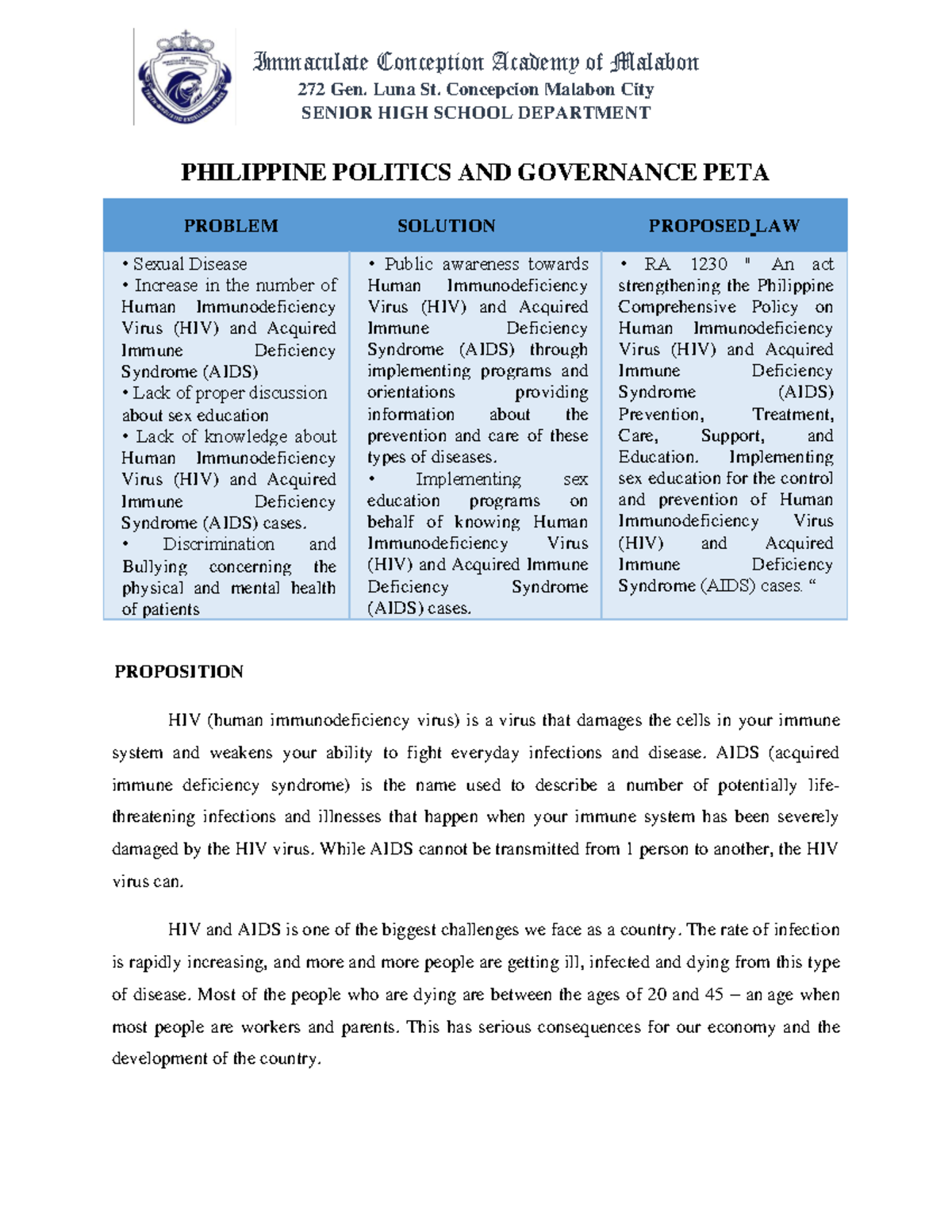 PPG Finals Pe Ta - Philippine politics and governance - 272 Gen. Luna ...