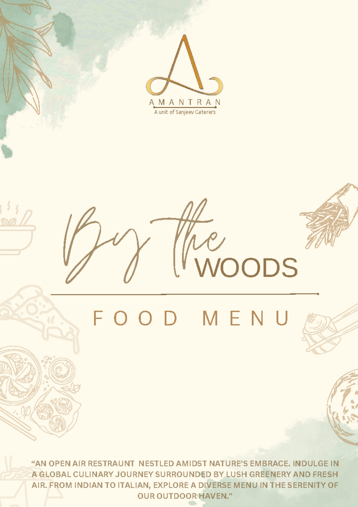 Green Watercolor Flower Restaurant Food Menu - By theWOODS “AN OPEN AIR ...