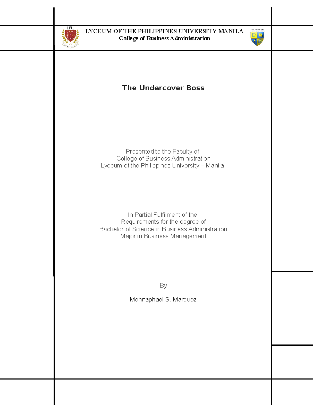 The Undercover Boss - Case Study - Introduction to Management and Organizational Behavior - Studocu