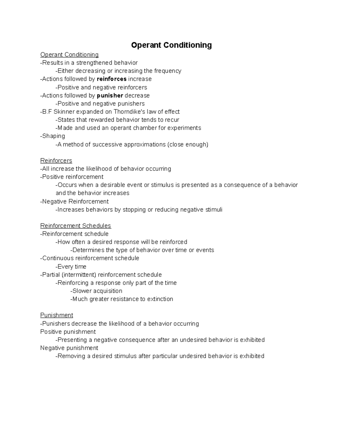 Operant Conditioning - Teacher: Emily Romero - Operant Conditioning ...