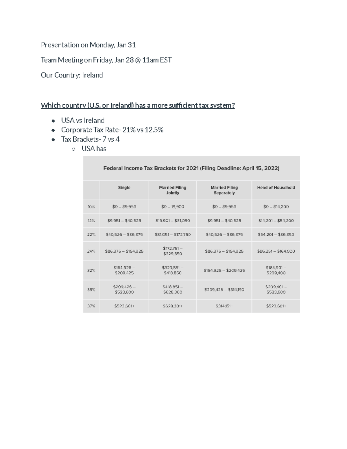 A329 Module 1 Project - Presentation on Monday, Jan 31 Team Meeting on ...