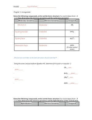 151CH4-1 - Assignment - NAME: _____________________________ CHAPTER 4 ASSIGNMENT PART 1 ...