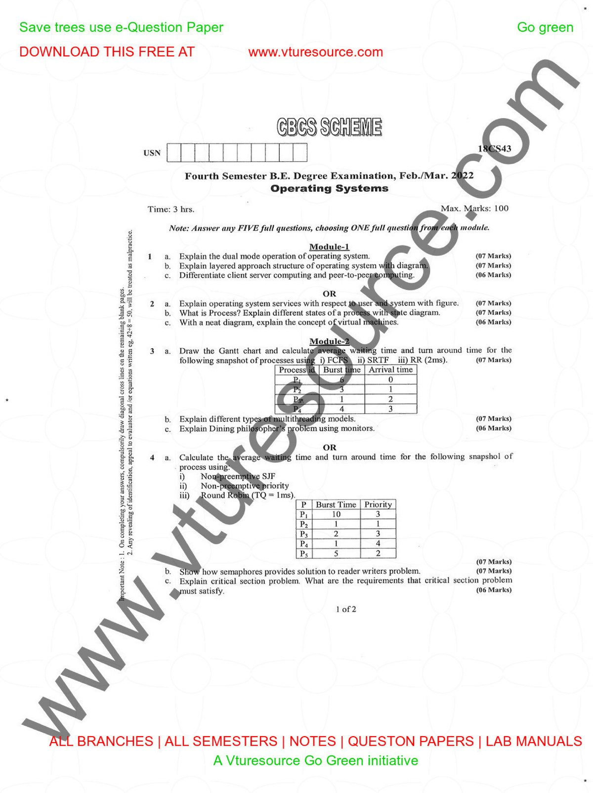Os-Mar-2022 - Question paper - Computer science - Studocu