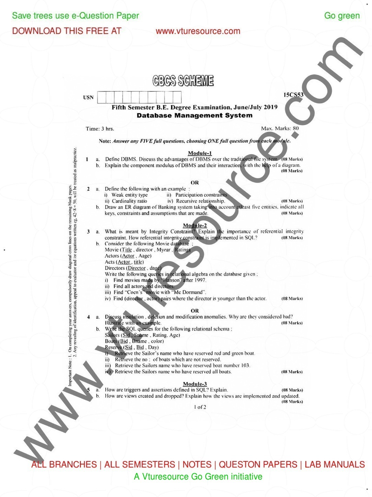 July-2019 - dbms study materials - DBMS mini project report - Studocu