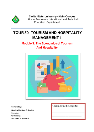 BSHM-161- Reviewer - Summary Macro Prespective Of Tourism And ...