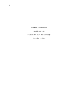 HCM 345 Milestone One - HCM 345 Milestone One: Departmental Impact on ...