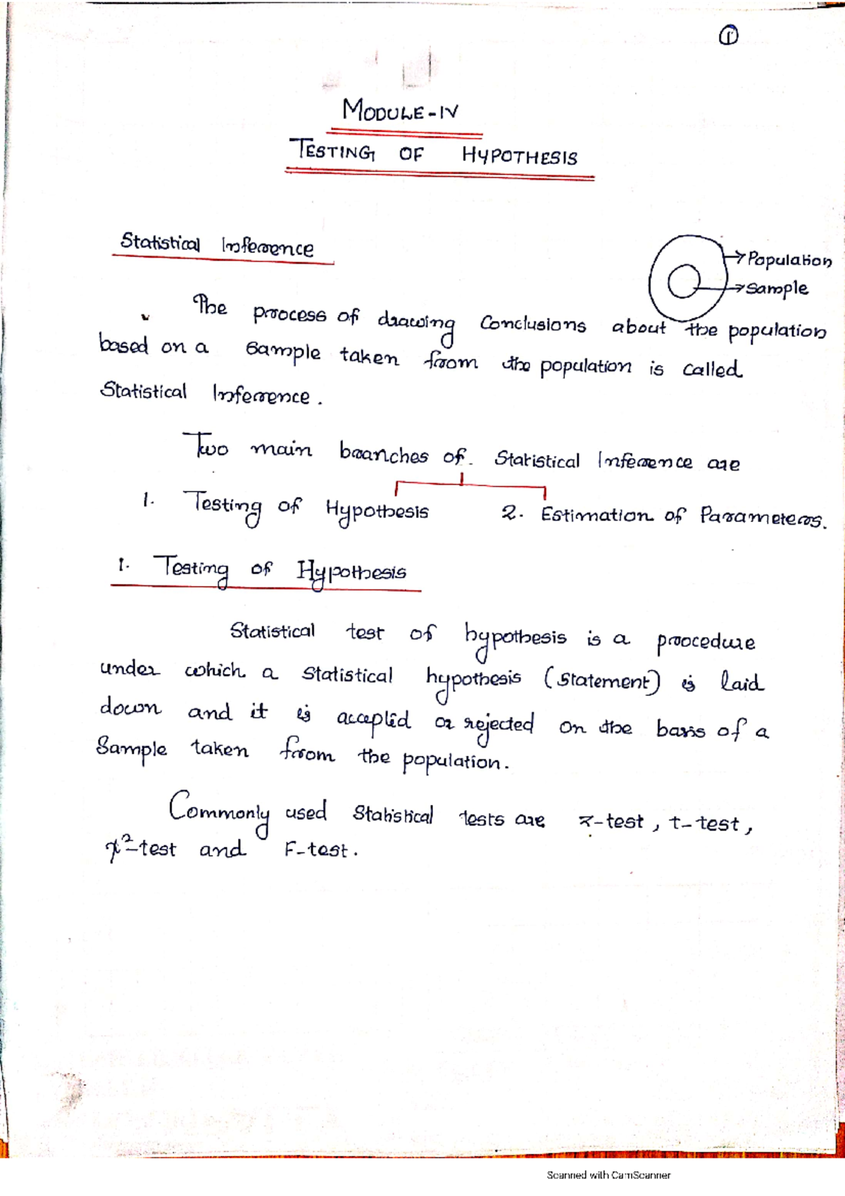 Testing I - It is a lecture note. It is very useful. It is easy to read ...