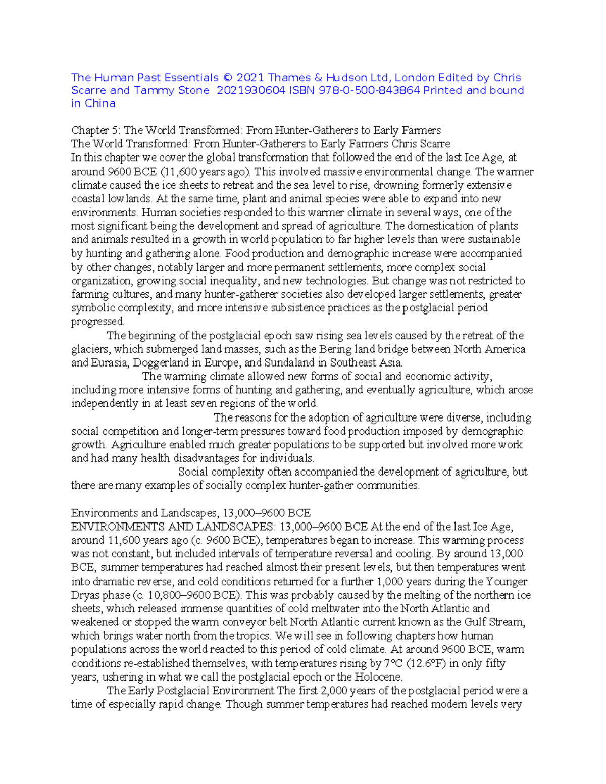 ANTH 120 Chapter 5 Slides Notes - The Human Past Essentials © 2021 ...