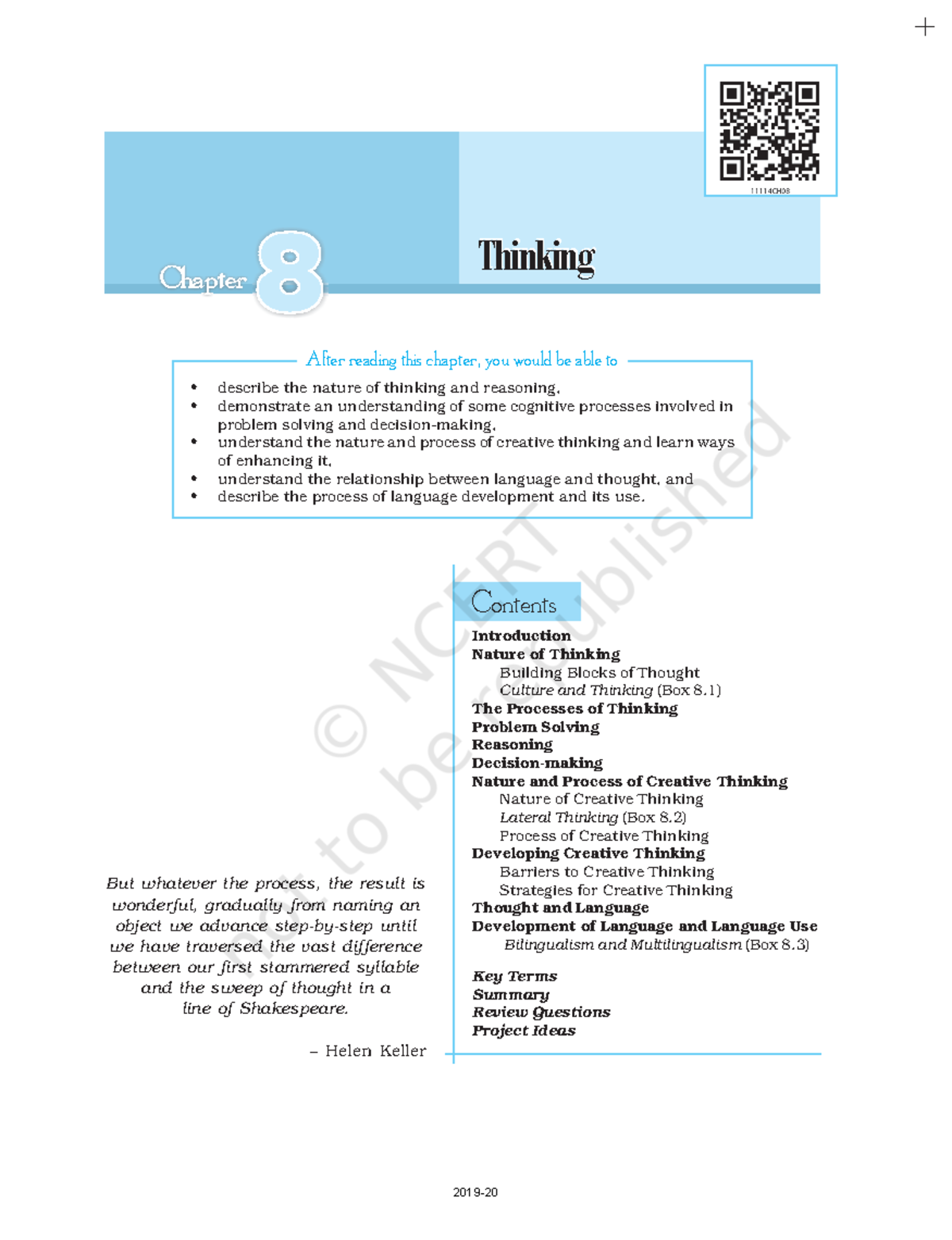 Kepy108 - Psychology notes - Chapter 8 ThinkingThinking describe the ...