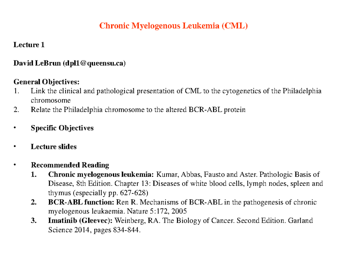 Lecture notes, lecture Week 8 Lecture 1 - path 310 - Chronic ...