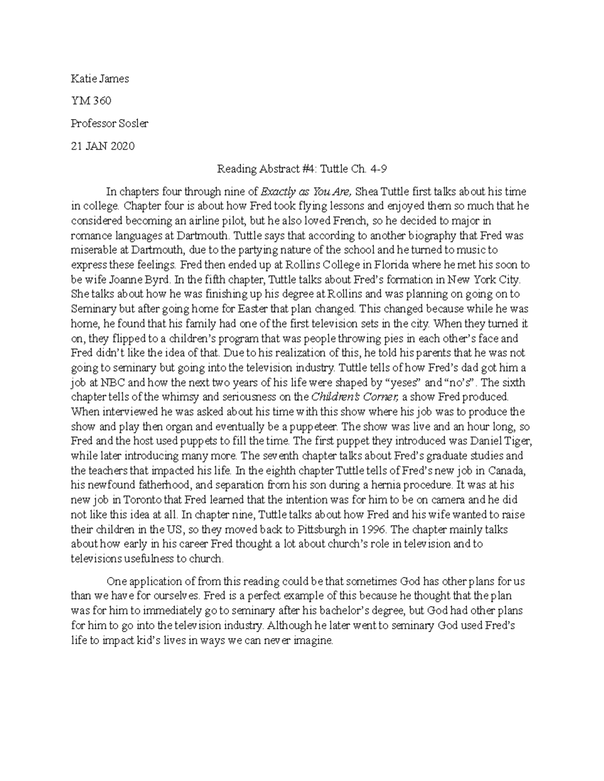 YM Abstract #3 - Katie James YM 360 Professor Sosler 21 JAN 2020 ...