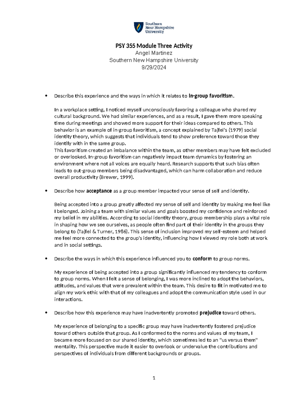 PSY 355 Module Three Activitydone - PSY 355 Module Three Activity Angel ...
