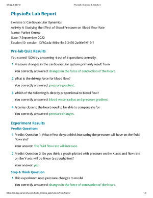 Physio Ex Exercise 4 Activity 4 - Experiment Results Predict Questions ...