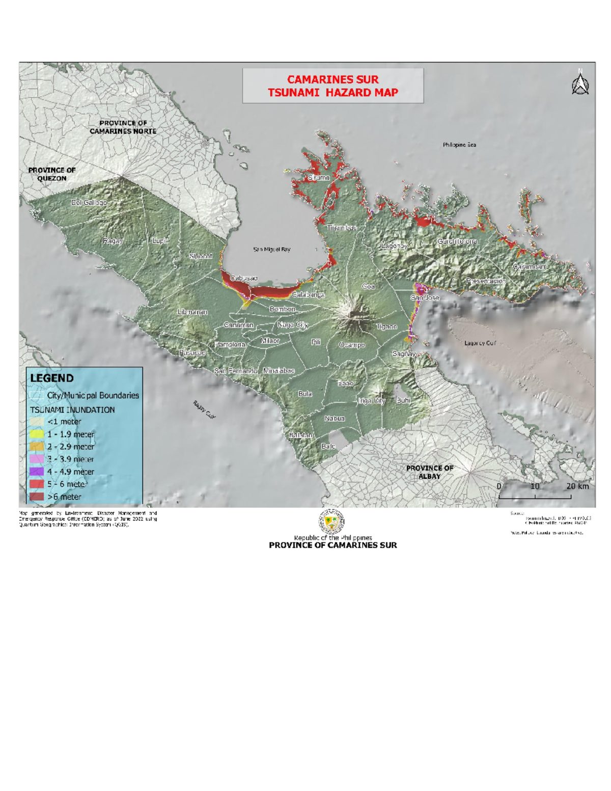 MAP - Map of Camarines Sur Tsunami - Nursing - Studocu