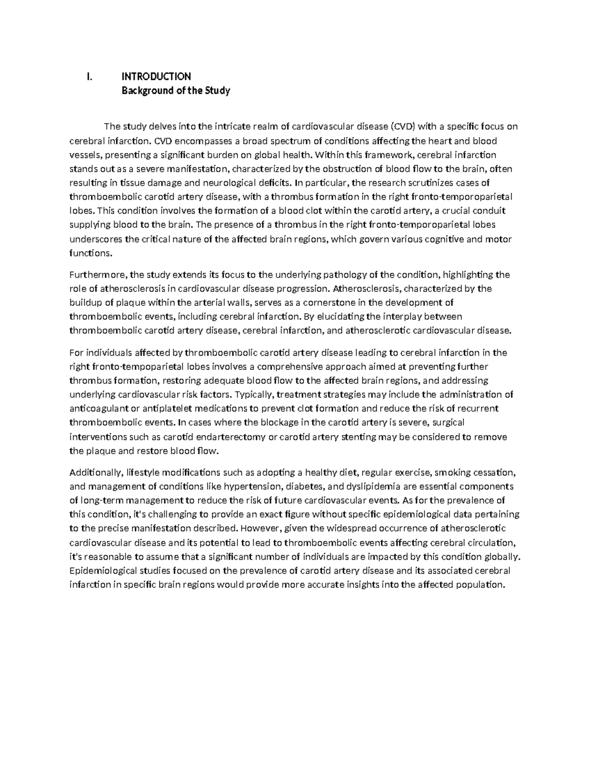 Row2 - I. INTRODUCTION Background of the Study The study delves into ...