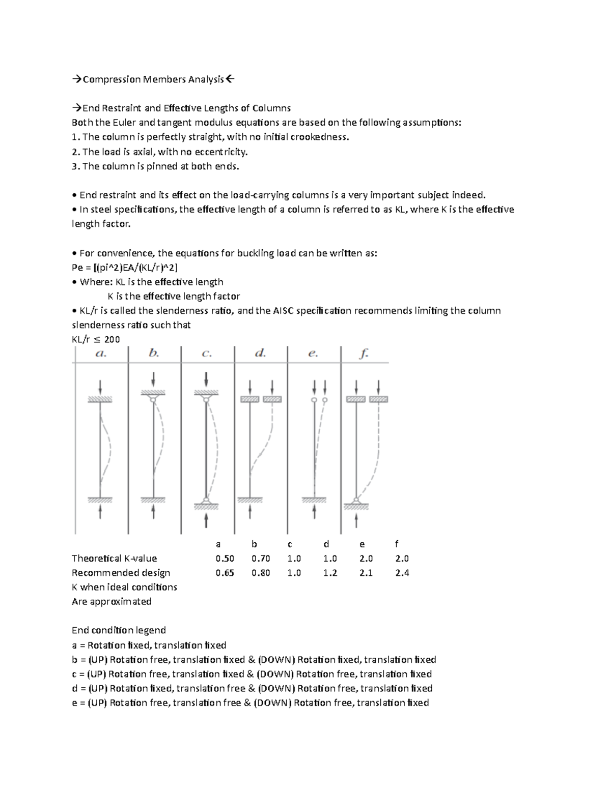 Compression Members Analysis - Compression Members Analysis End ...