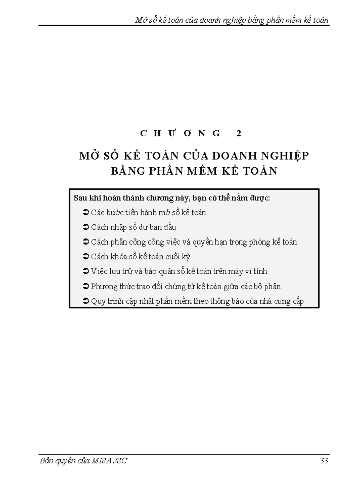 Giáo trình KẾ TOÁN MÁY - C H Ư Ơ N G 2 MỞ SỔ KẾ TOÁN CỦA DOANH NGHIỆP ...