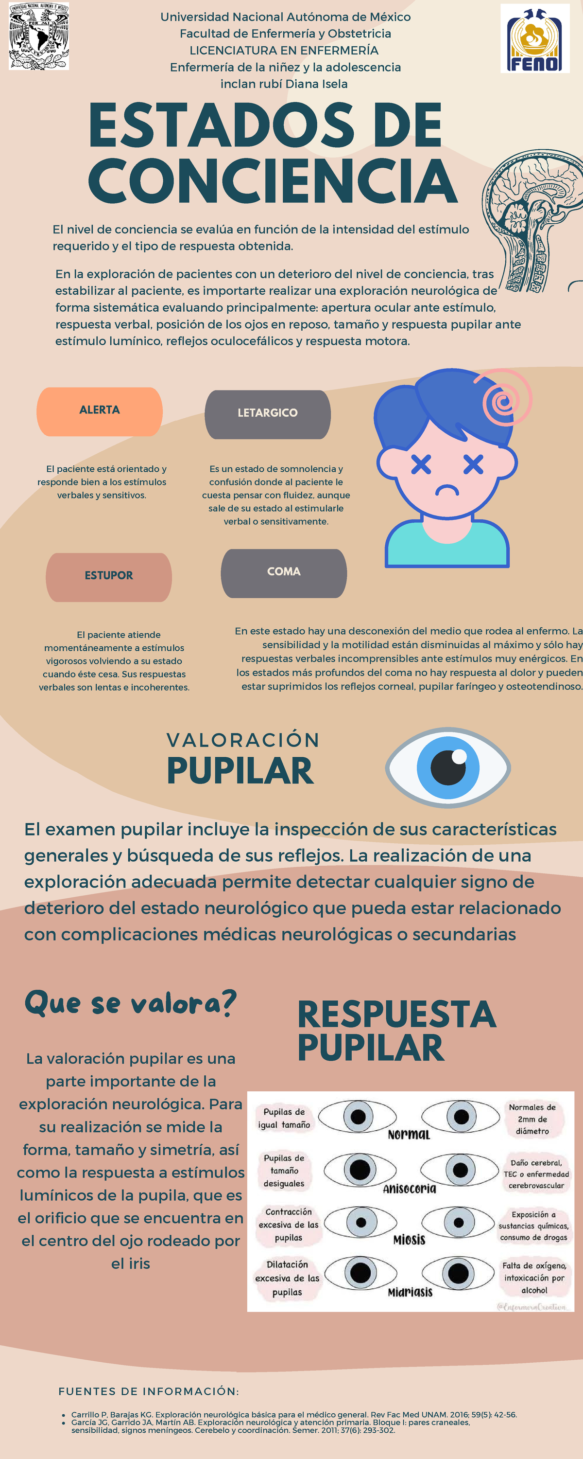 Infografía pediatria - ALERTA LETARGICO ESTUPOR COMA PUPILAR V A L O R ...