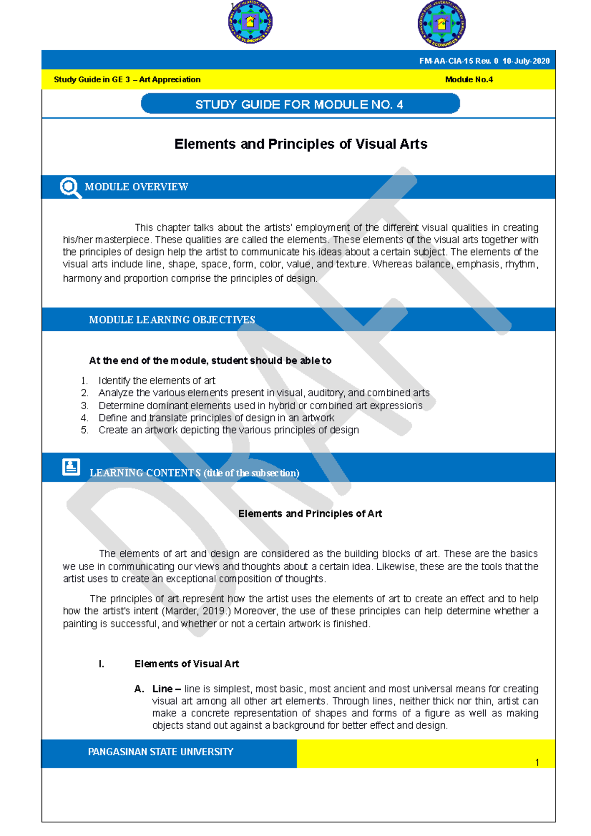 GE 3 Study Guide 4 - hmgcmcgjghmg - FM-AA-CIA-15 Rev. 0 10-July ...