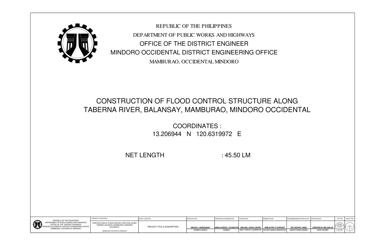 REV PLAN FOR 17EB0009 - Taberna FC Part1 - Flood Control - R-IV-B DPWH ...