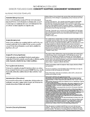 BSN 366 Concept Map #1 - DIRECT-FOCUSED CARE: CONCEPT MAPPING ...
