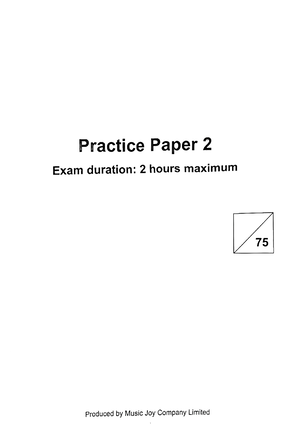 Music theory grade 5 Paper 5 - Studocu