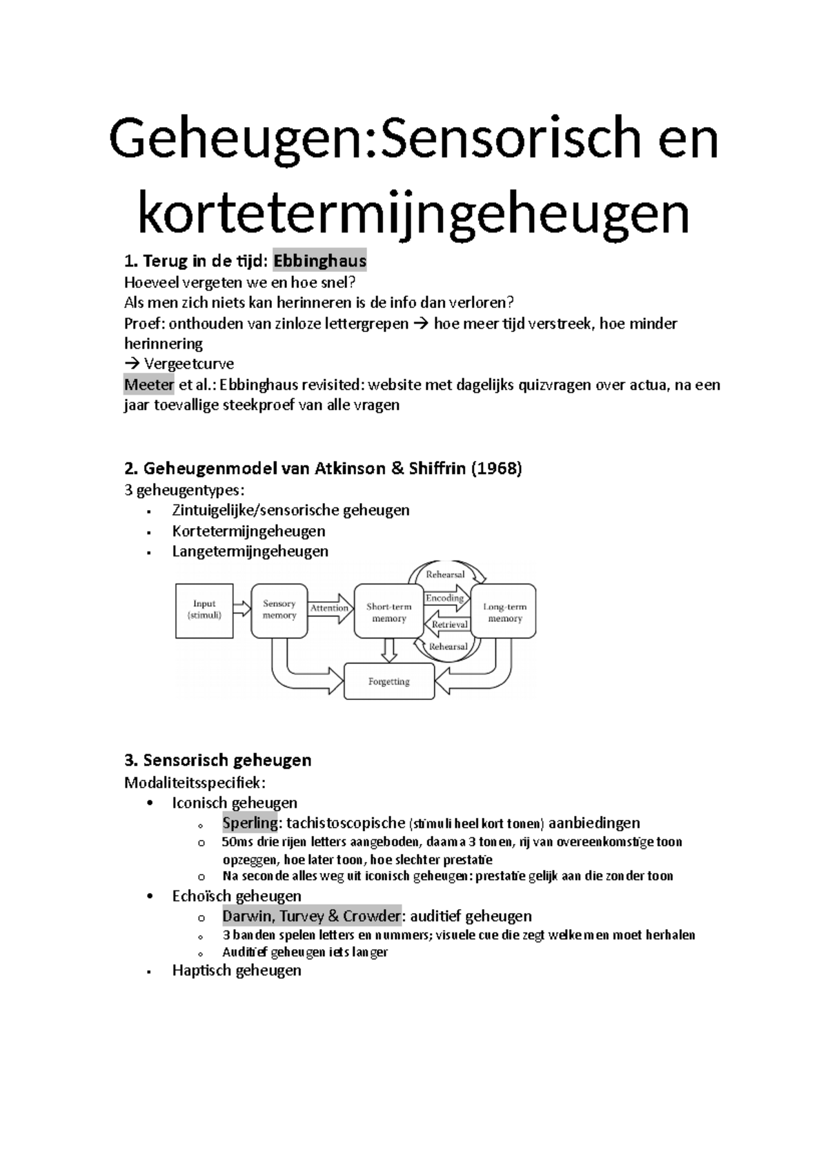 Cognitieve psychologie hoofdstuk 4: Geheugen: schema - Geheugen ...