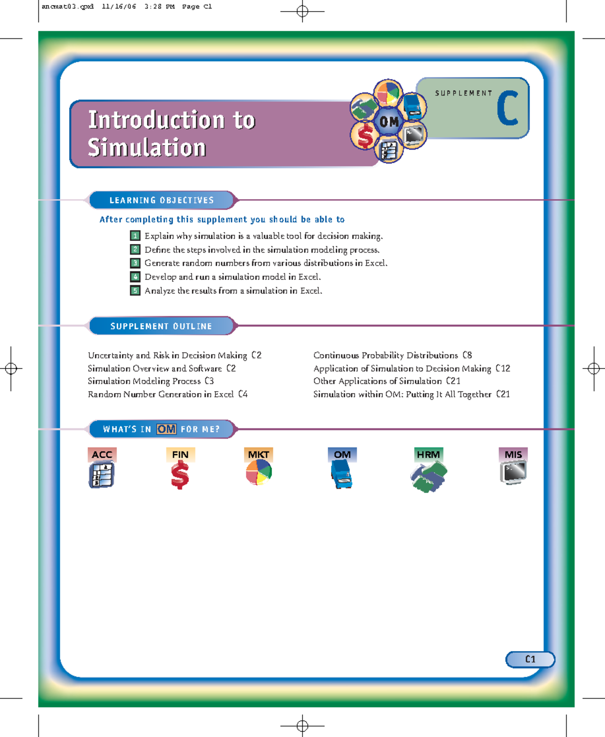 An Introduction to Simulation - C Introduction to Simulation C ...