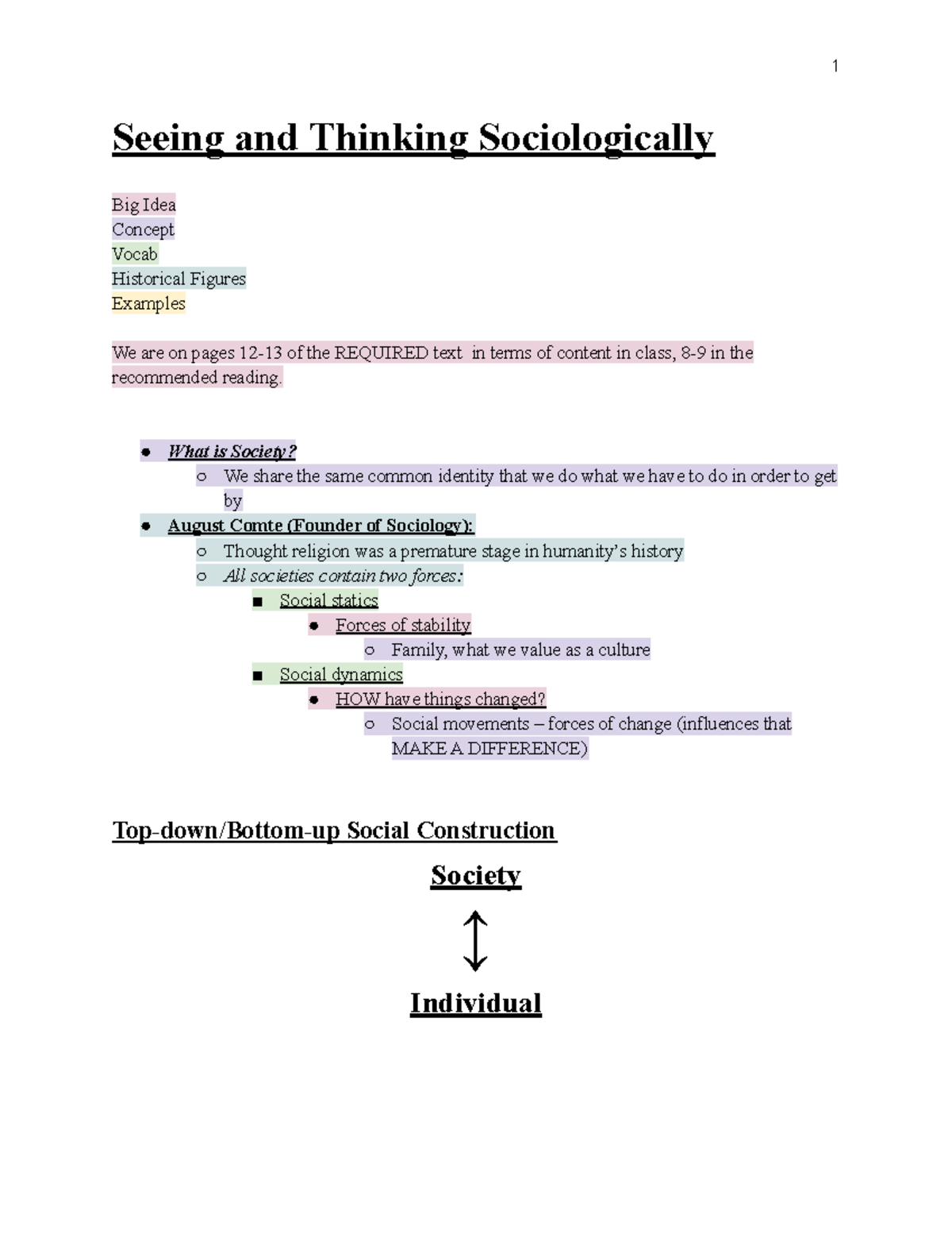 Seeing and Thinking Sociologically - What is Society? We share the same ...
