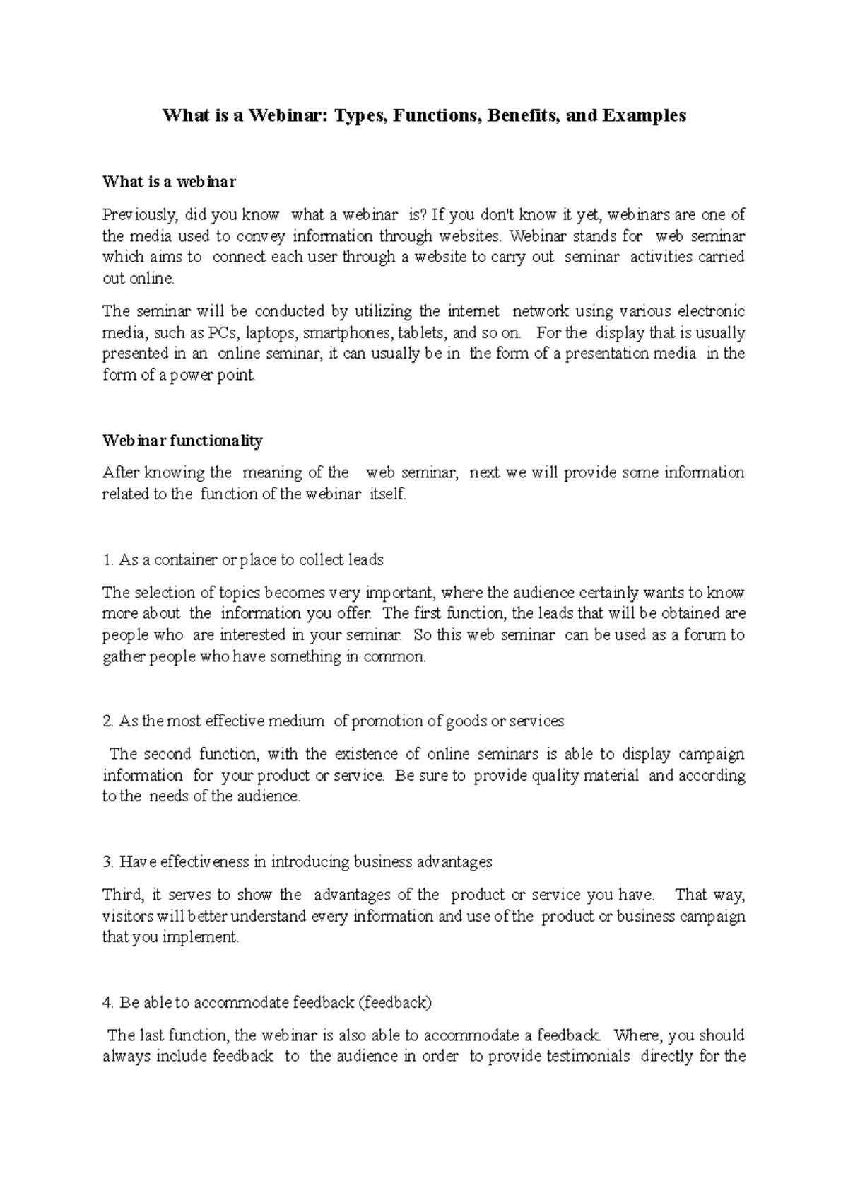What is a Webinar Types Functions Benefits and Examples - Webinar ...