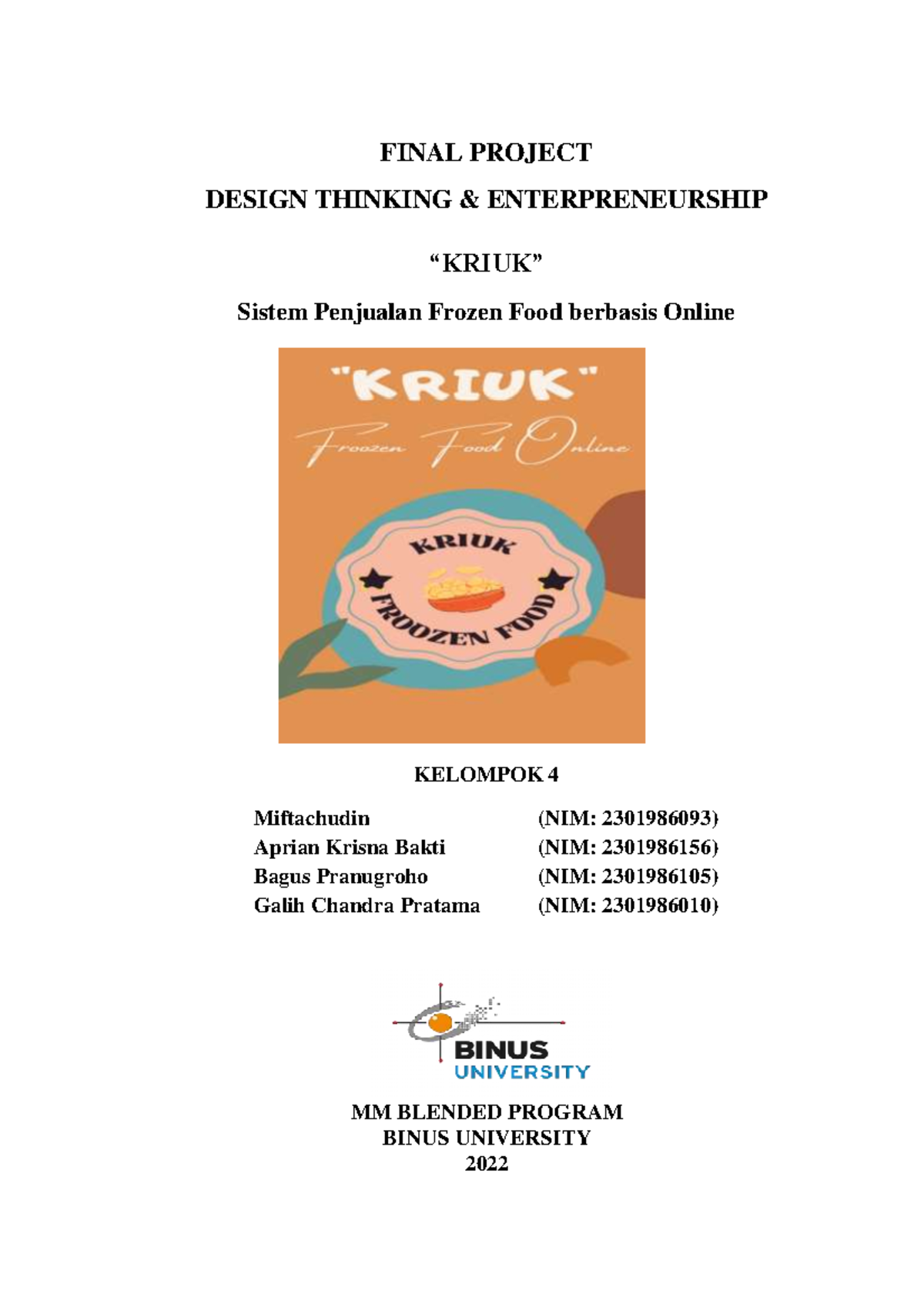 Final Group Project DTE Kelompok 4 - FINAL PROJECT DESIGN THINKING ...