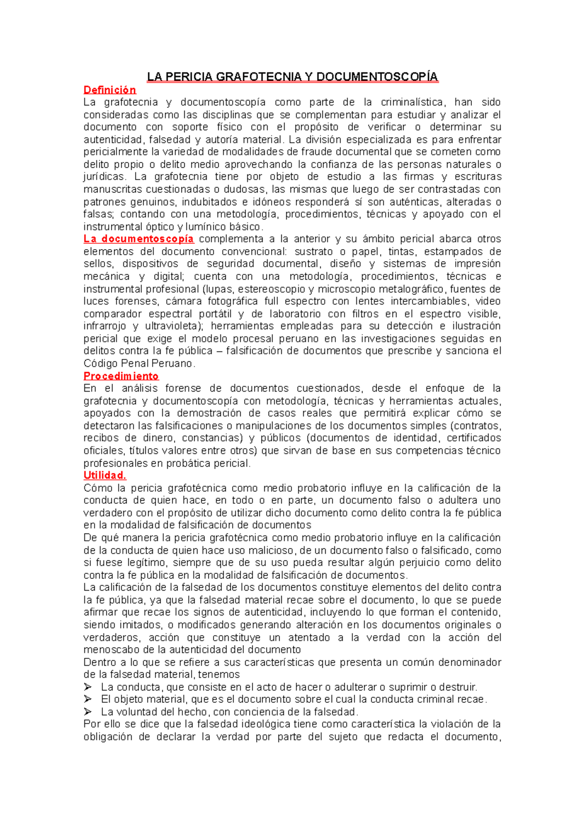LA Pericia Grafotecnia Y Documentoscopía - LA PERICIA GRAFOTECNIA Y ...