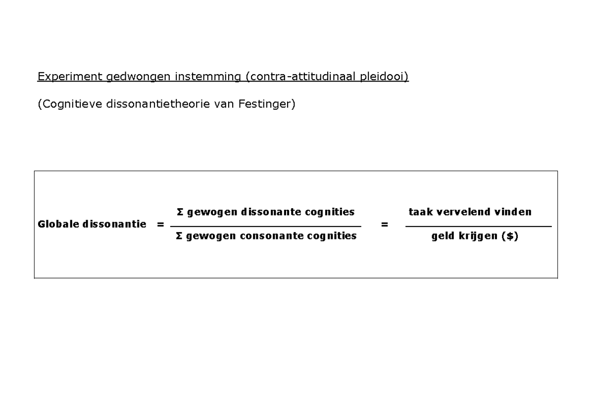 Experiment gedwongen instemming - Anatomie-fysiologie 1 - Studocu