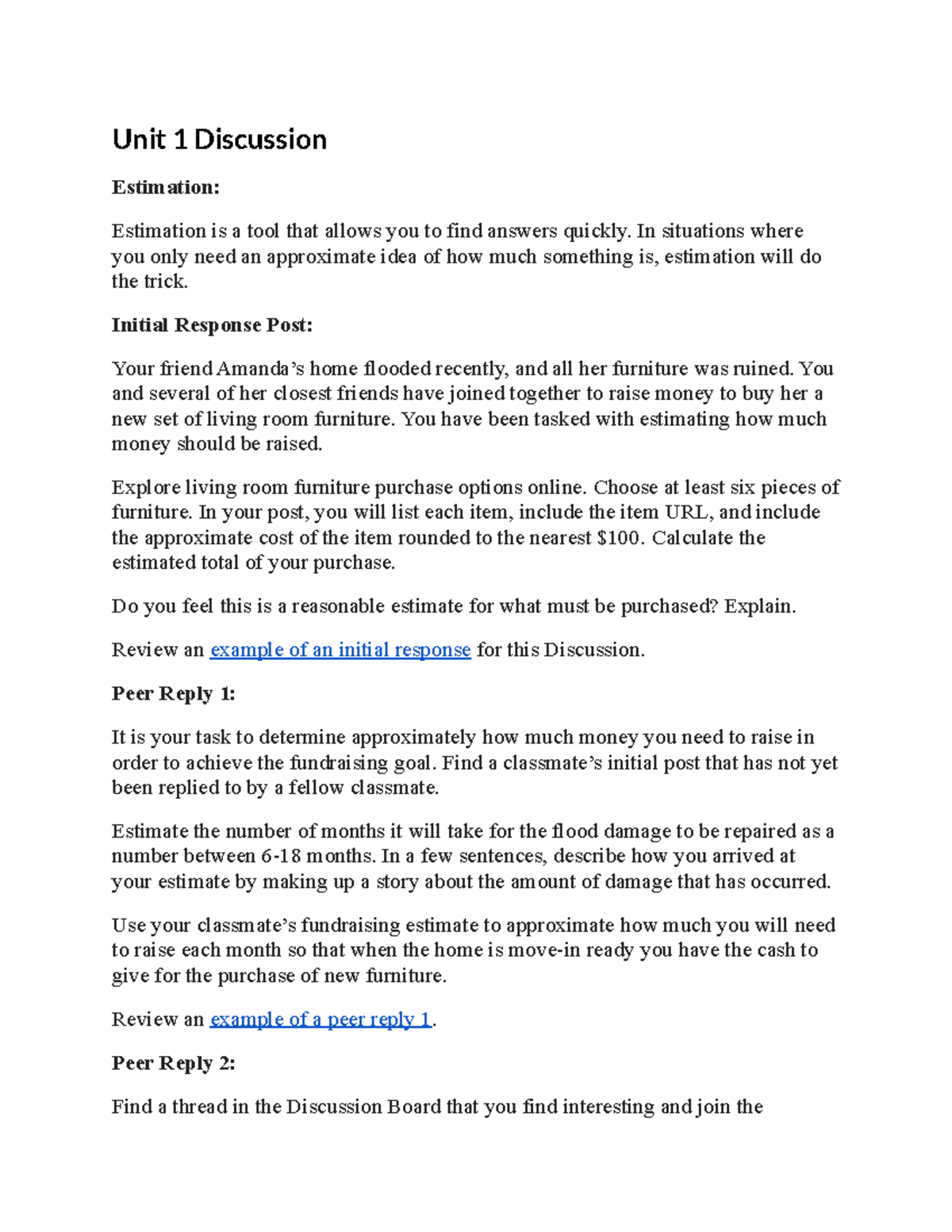 Ldavis MM150 Unit 1 Discussion - Unit 1 Discussion Estimation ...
