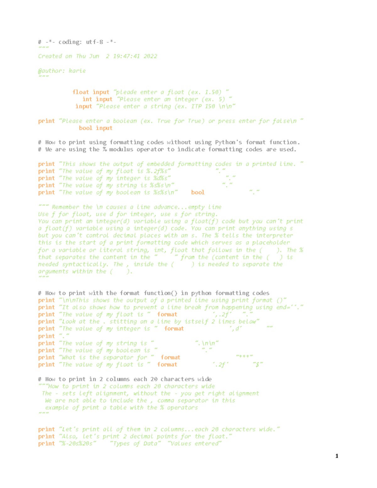 Programming lab 2.2 - coding: utf-8 - """ Created on Thu Jun 2 19:47:41 ...