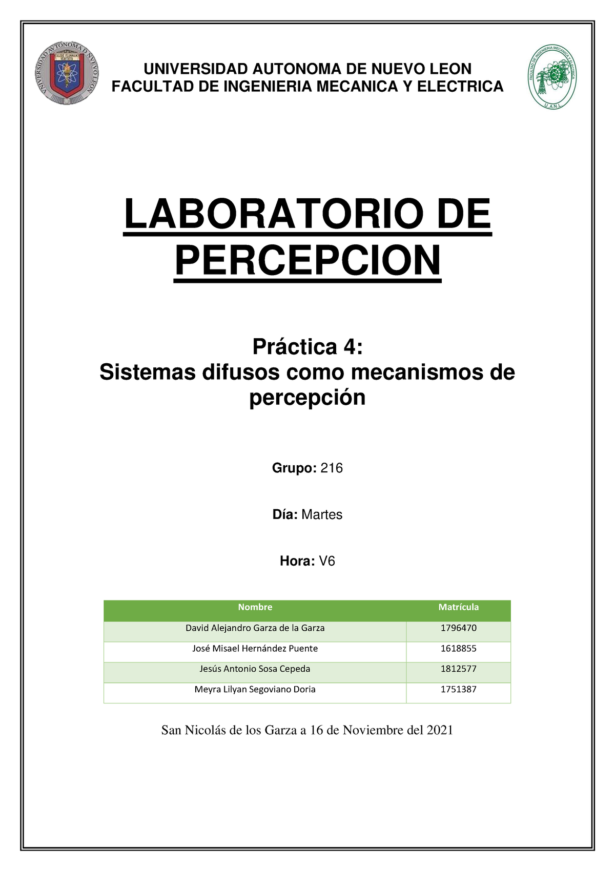 Practica 4 percepci n 1 - UNIVERSIDAD AUTONOMA DE NUEVO LEON FACULTAD DE INGENIERIA MECANICA Y ...