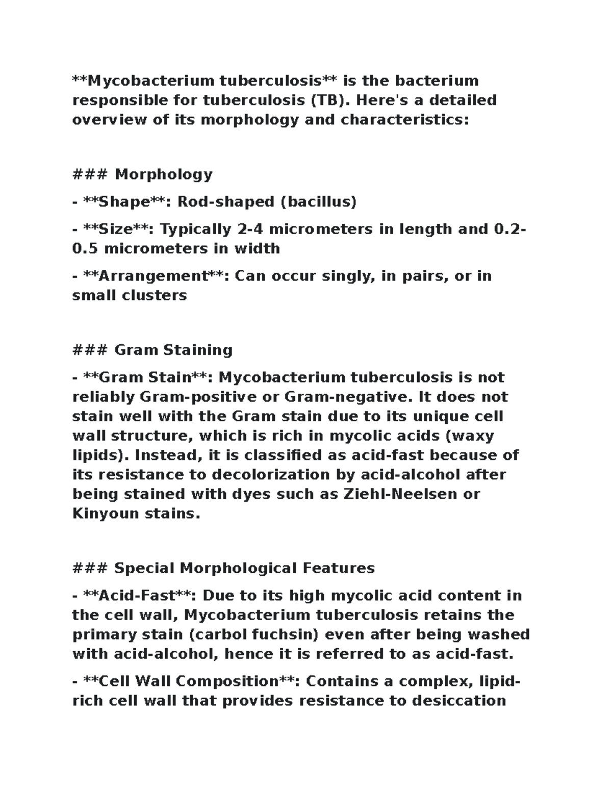 CASE Study Microbiology - Mycobacterium tuberculosis is the bacterium ...