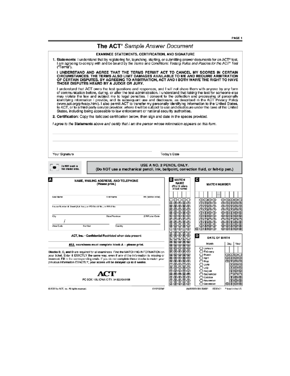 ACT Official 1 - Practice test for ACT - ENGL 241 - Studocu