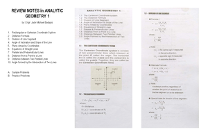 Practice Problem (Differential Calculus) - MATH 124 – DIFFERENTIAL ...