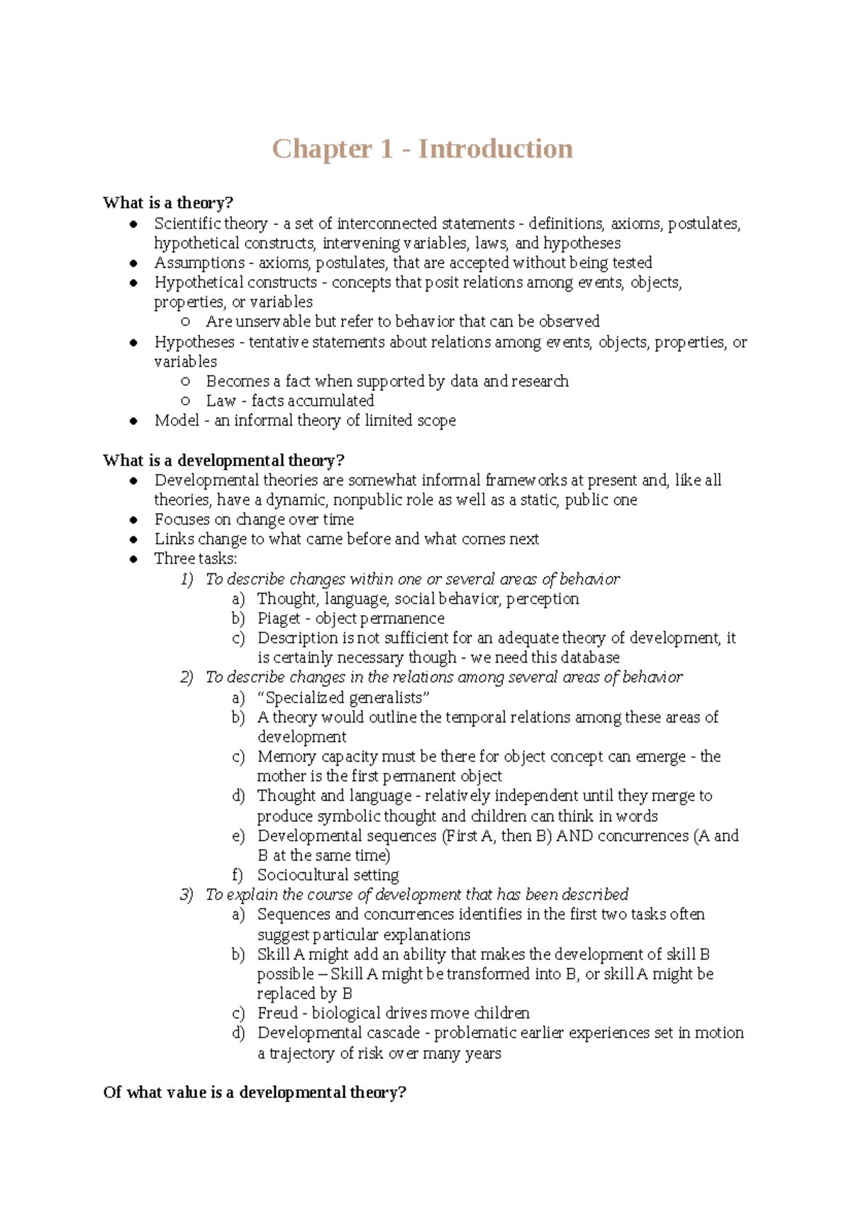 Miller (2016 ) - Chapter 1 - Introduction What is a theory? Scientific ...