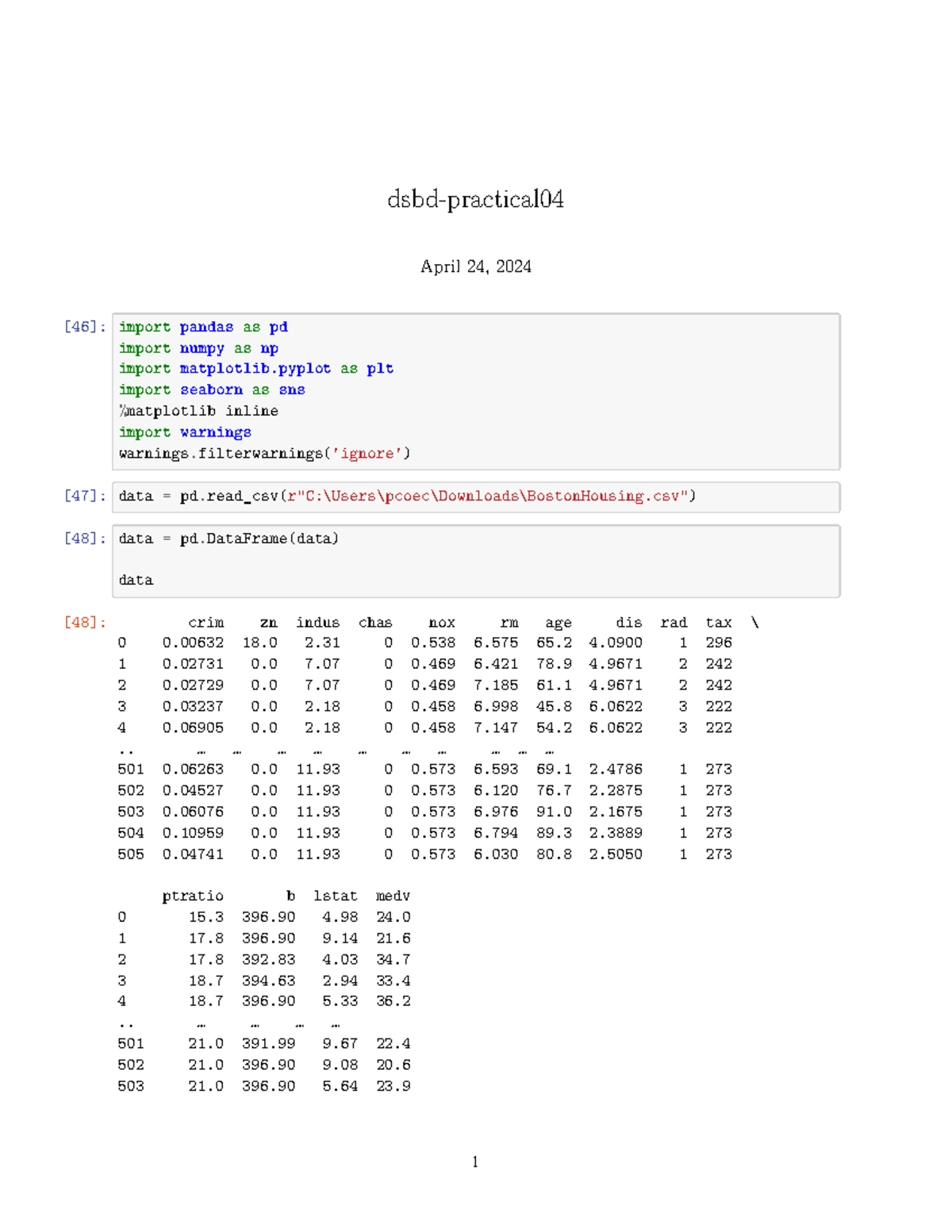 Dsbd-practical 04 - Dsbd-pracitcal 04 - dsbd-practical April 24, 2024 ...